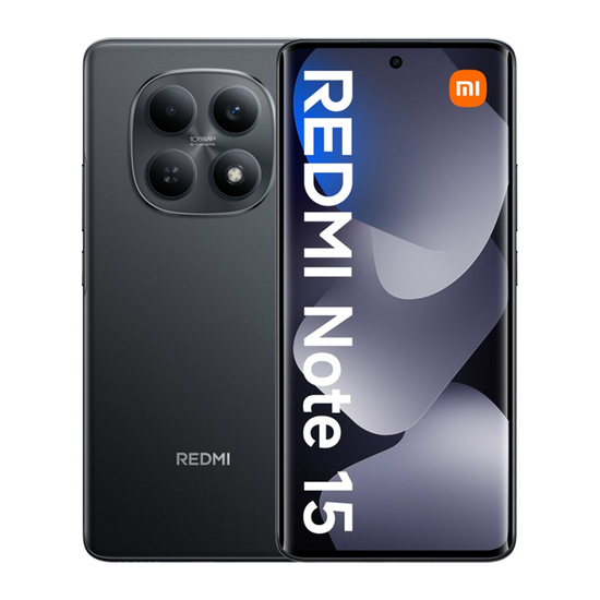 Mobilini telefon Xiaomi Redmi Note 15, Crna, 4G, Dual Sim, 8/256 GB, 108+2/20MP, Android 15, Hyper OS, MediaTek MT6789