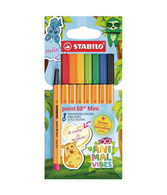 Fineliner STABILO point 88 Mini Animal Vibe Edition