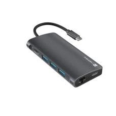 NATEC FOWLER 2 V2, USB Type-C 8-in-1 Multi-port Adapter (NMP-2162)