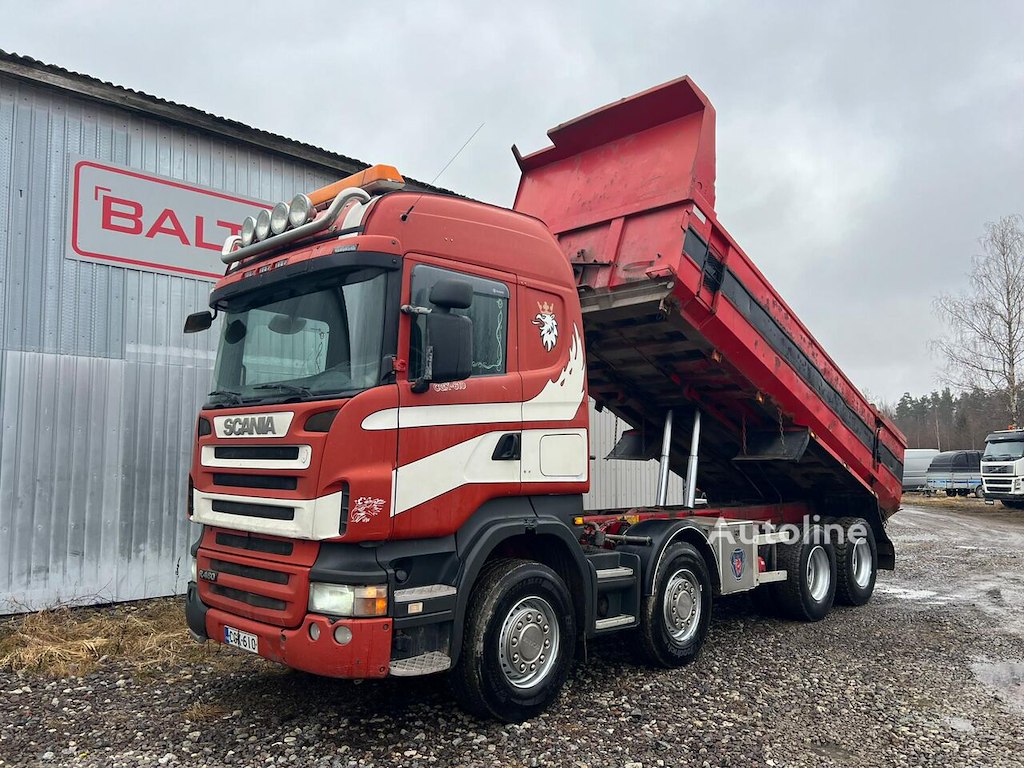 Scania R480, 8x4 TIPPER, MANUAL, STEEL kiper