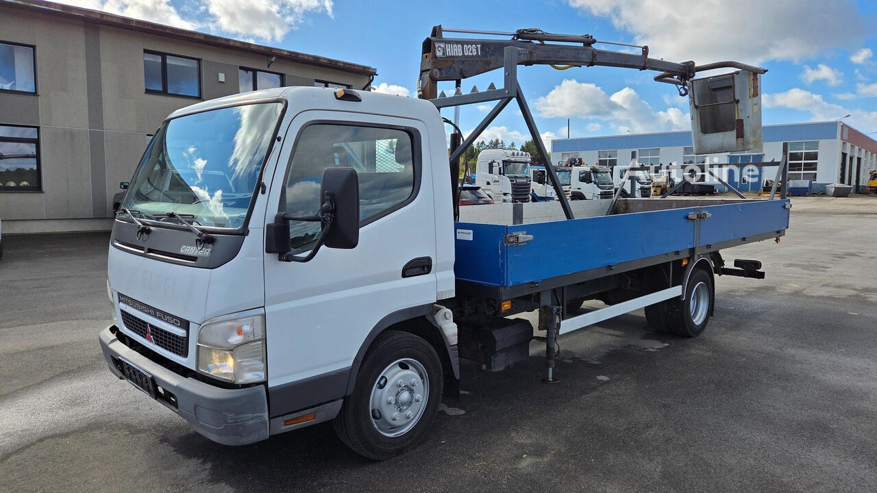 Mitsubishi CANTER FE85B HIAB 026 kamion s ravnom platformom