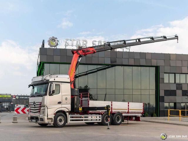 Mercedes-Benz ACTROS 2653 6x4 Palfinger PK 34002 SH Crane kamion s ravnom platformom