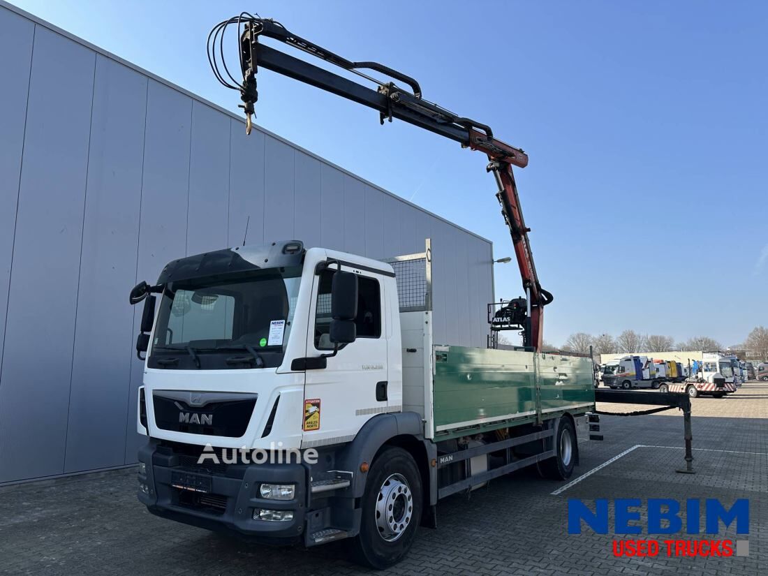 MAN TGM18 290 4x2 Euro 6 - ATLAS 135.2 CRANE / KRAN kamion s ravnom platformom