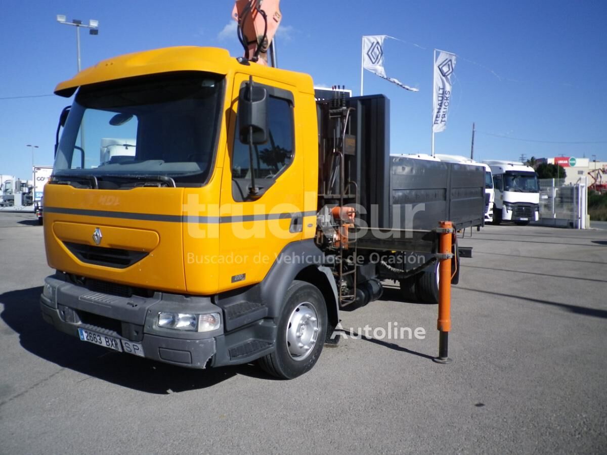 Renault MIDLUM 220.14C GRUA kamion s ravnom platformom