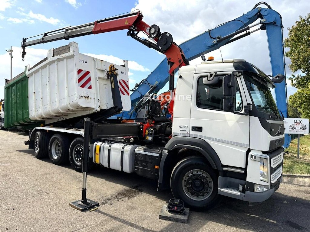 Volvo FM 420 8x2 HOOKLIFT + CRANE PALFINGER PK19.001 SLD B - *294.000k kamion rol kiper