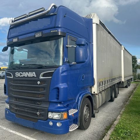 Scania R500 volume truck, retarder kamion sa klizna zavesa cerada + prikolica sa kliznom ceradom