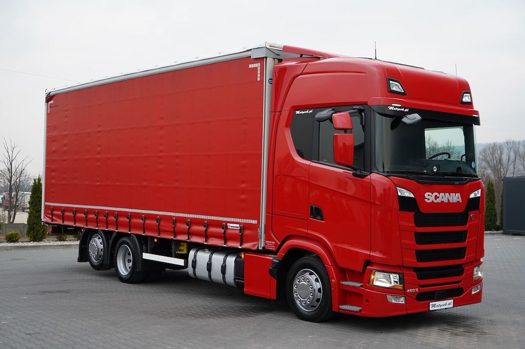 Scania S 460 / FIRANKA  8,1 M / 60 M3 / SOLÓWKA / 6X2 / OŚ PODNOSZONA / kamion sa klizna zavesa cerada