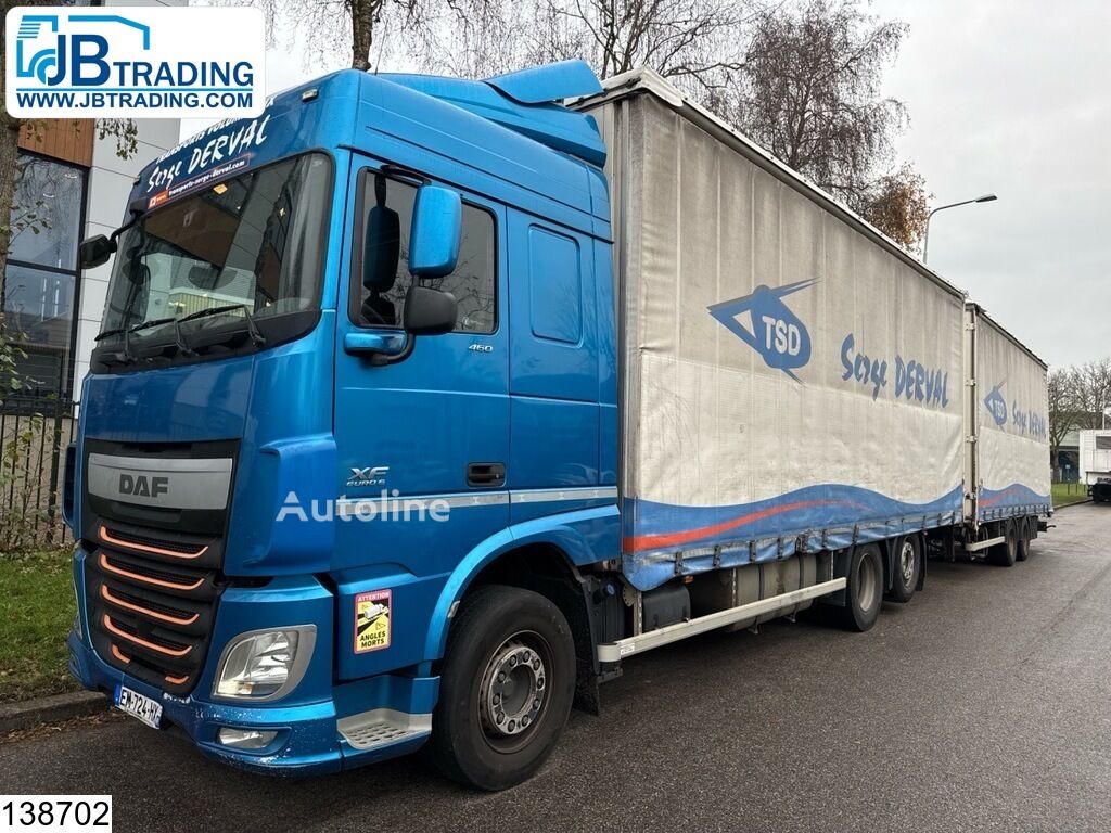 DAF XF 460 6x2, EURO 6, Combi, Standairco, 119 m3 kamion sa klizna zavesa cerada