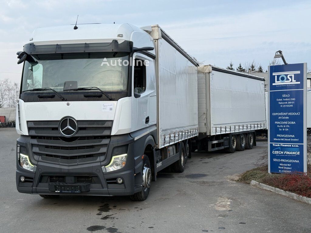 Mercedes-Benz Actros 2548 kamion sa klizna zavesa cerada + prikolica sa kliznom ceradom