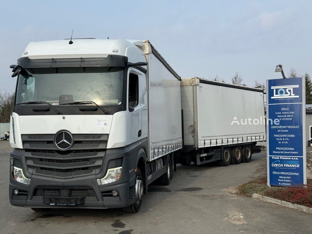 Mercedes-Benz Actros 2548 kamion sa klizna zavesa cerada + prikolica sa kliznom ceradom