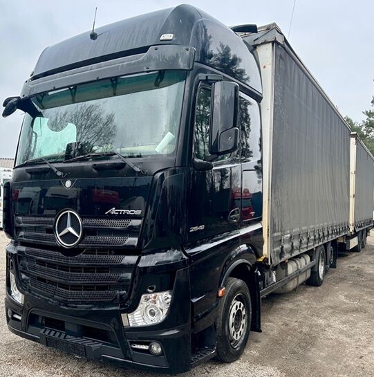 Mercedes-Benz Actros 2548 kamion sa klizna zavesa cerada + prikolica sa kliznom ceradom