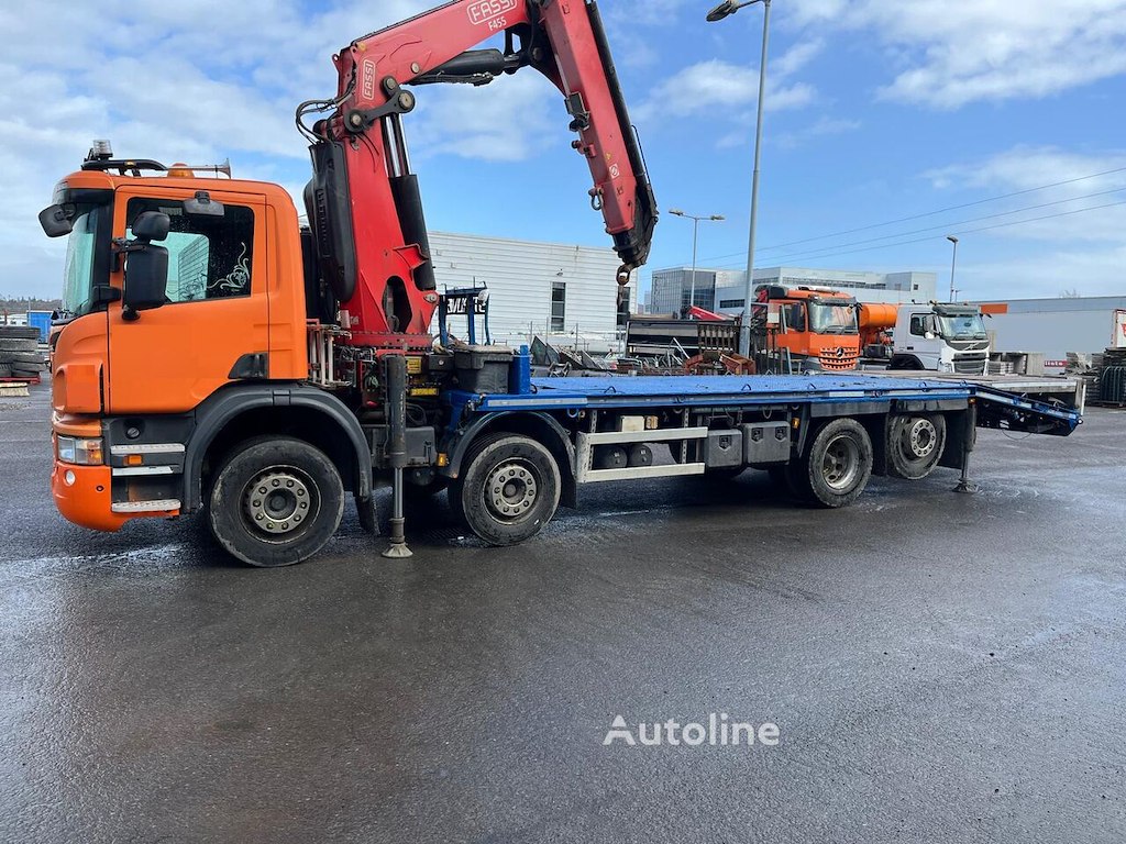 Scania P400 8x2 Fassi F455 Sterling Plant Body autotransporter