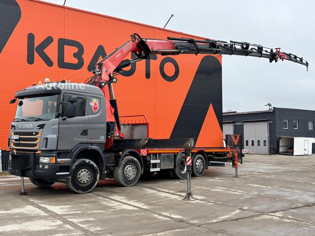 Scania G 440 8x2*6 FASSI F800 + JIB / PLATFORM L=6571-7816 mm kamion platforma
