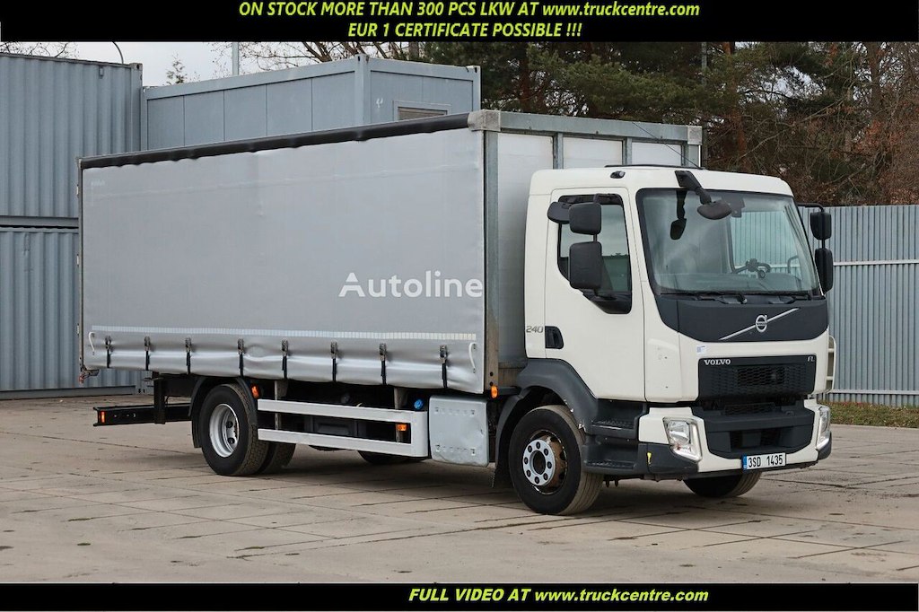 Volvo FL 240, 16 TONS, 15 PALLETS, EURO 6, TOP kamion s ceradom