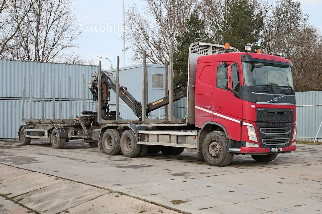 Volvo FH 460, 6x4, EURO 5, RETARDER + TRAILER ZASLAW kamion za prevoz drva + šumarska prikolica
