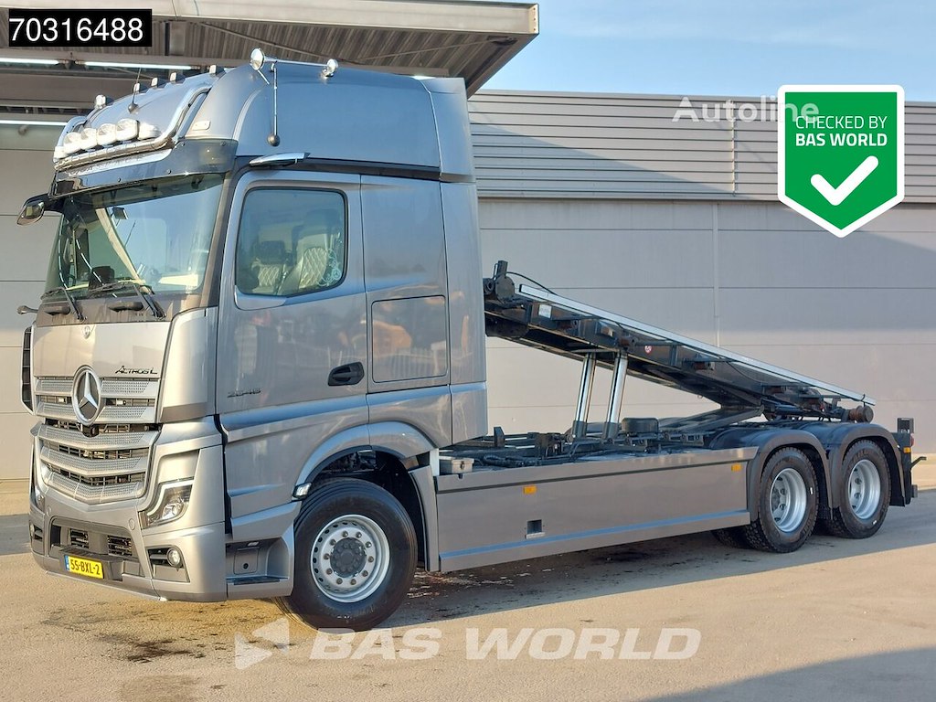 Mercedes-Benz Actros L 2848 6X2 HTS 30 tons cable system Lift-Axle Full Air Au kamion sa kukom za podizanje tereta