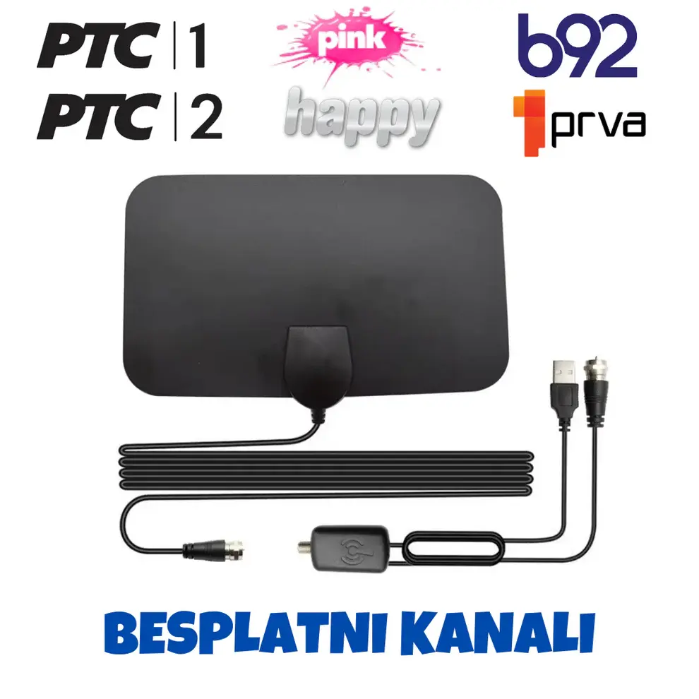 Digitalna HD TV antena DVB-T2 - Besplatni kanali u visokoj rezoluciji bez pretplate