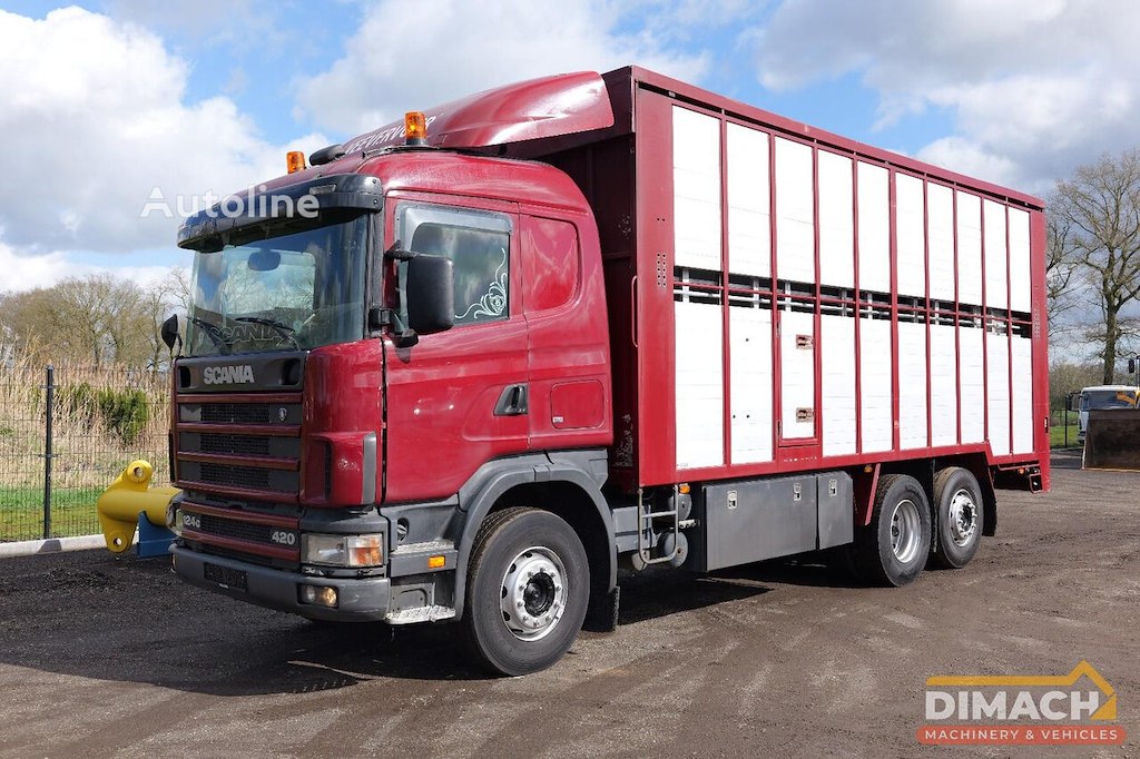 Scania 124G 420 Scania 124G 420 HP - Euro 3 - live cattle transport - d kamion za prevoz stoke