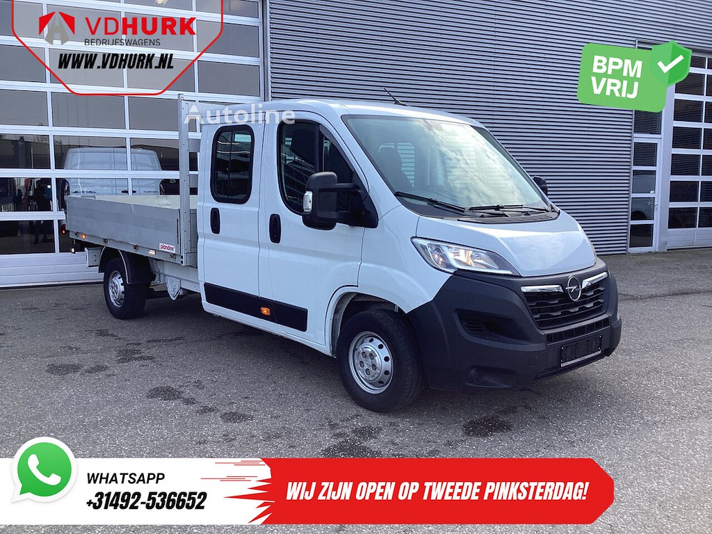 Opel Movano 2.2 140 pk DC Dubbel Cabine Open Laadbak/ 7 Pers./ 2.5t T kamion s ravnom platformom < 3.5t