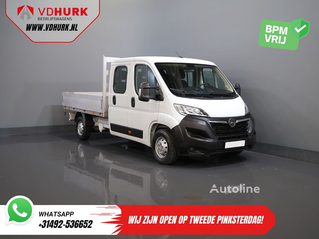Opel Movano 2.2 140 pk DC Dubbel Cabine Open Laadbak/ 7 Pers./ 2.5t T kamion s ravnom platformom < 3.5t