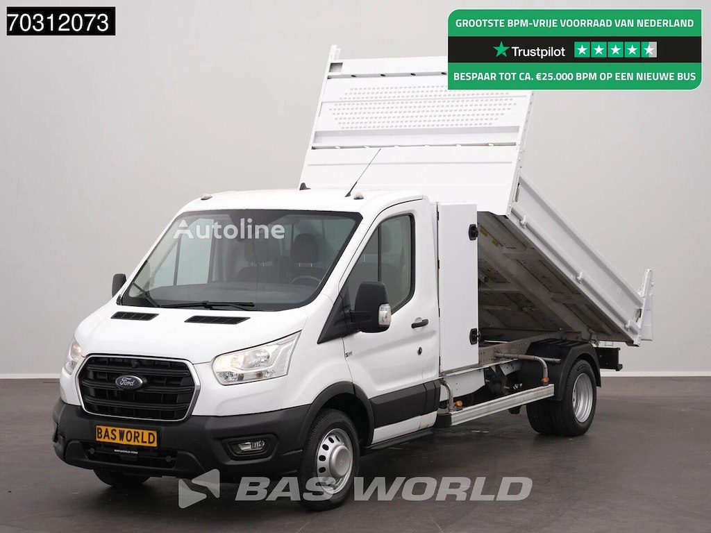 Ford Transit 170pk Kipper met Kist Dubbellucht 3,5t Trekhaak Airco Cr kamion kiper < 3.5t