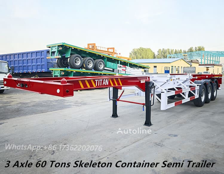 Nova Titan Skeleton Container Semi Trailer for Venezuela poluprikolica za prevoz kontejnera
