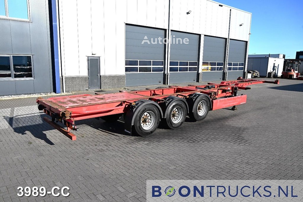 Krone SD 2x20-30-40ft HC * FIXED CHASSIS * BPW/DISC * LIFT AXLE * NL T poluprikolica za prevoz kontejnera