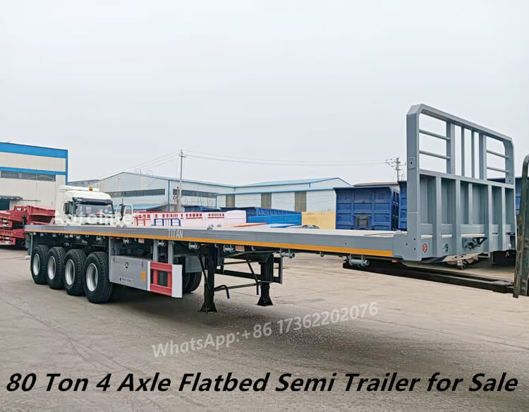 Nova Titan Best price 80 ton flatbed trailer poluprikolica platforma