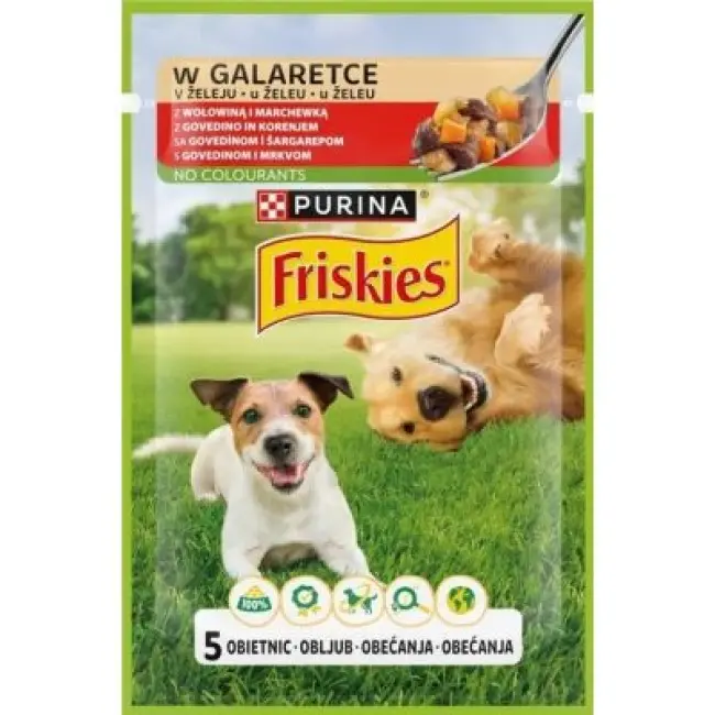 Žele za pse meso 85g friskies