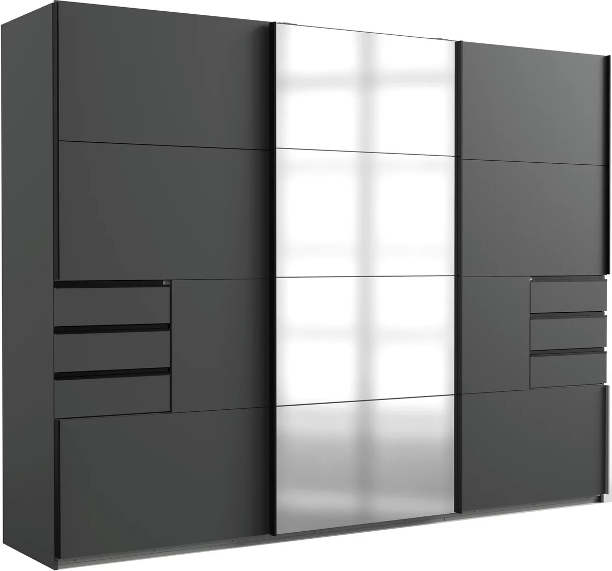 ORMAR - VISEĆA KLIZNA VRATA grafitno siva 270/210/64 cm