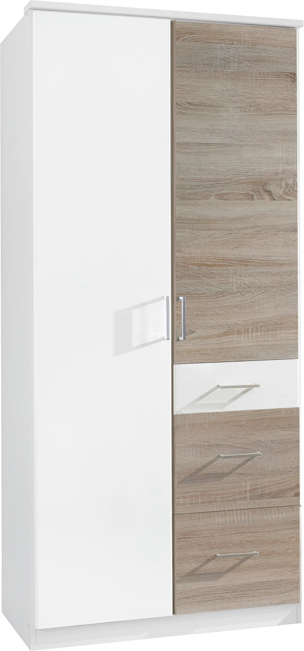 ORMAR SA KLASIČNIM VRATIMA bela, boja hrasta 90/199/58 cm
