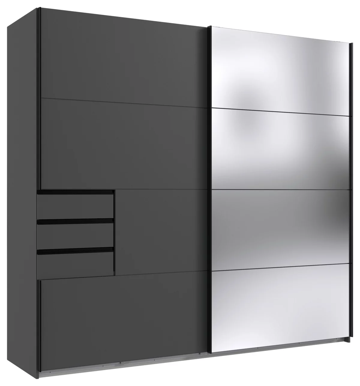 ORMAR SA KLIZNIM VRATIMA antracit, prozirna 225/210/64 cm