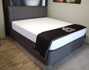 BOXSPRING KREVET 180/200 cm tamnoplava