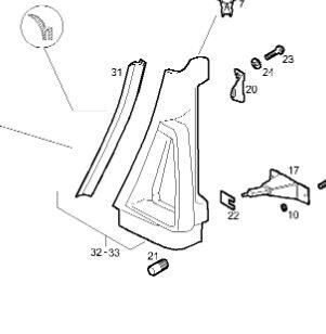 504116073 ugaona ploča kabine za IVECO EuroCargo tector kamiona