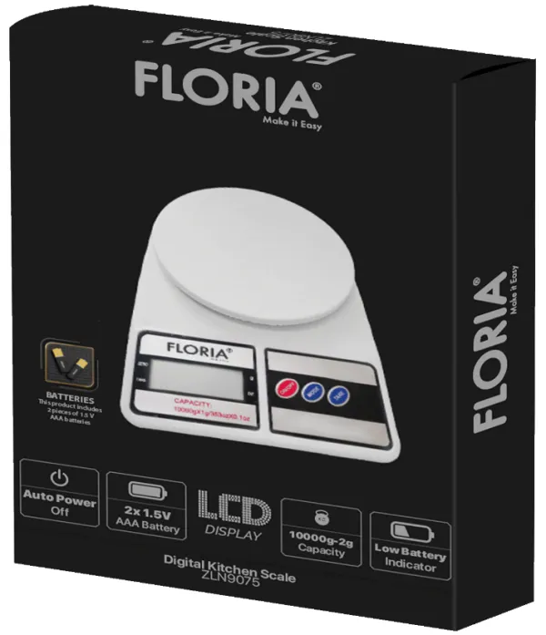 Zilan ZLN9075 Vaga, digitalna kuhinjska, do 10 kg Bela