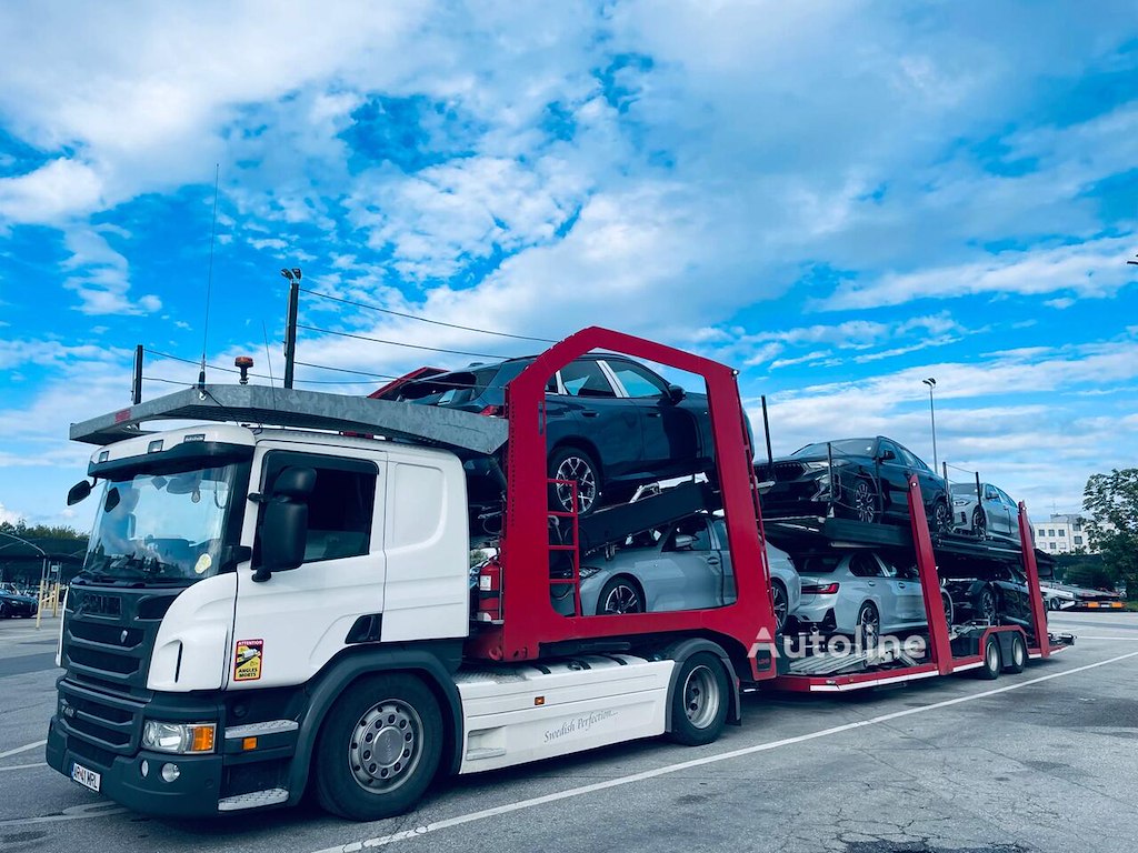 Scania P410 tegljač + poluprikolica autotransportera