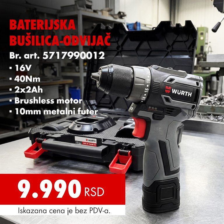 Baterijska bušilica odvijač ABS 16 POWER BL