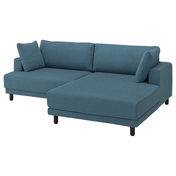 Modularna sofa trosed, s lenjivcem, desno/Axvall tamnosiva-plava
