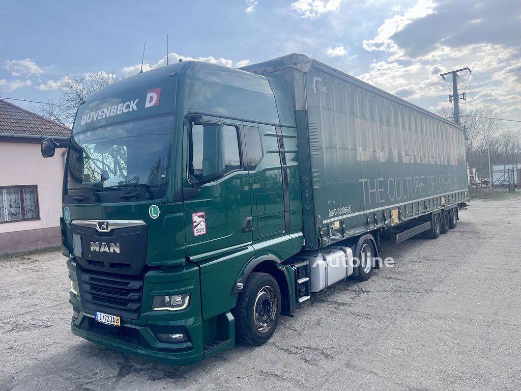 MAN TGX 18.470 TG3 tegljač + poluprikolica sa kliznom ceradom