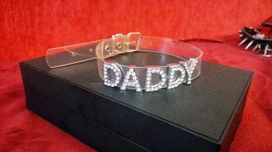 NOV transparent gothic sexy chocker Daddy - unikat