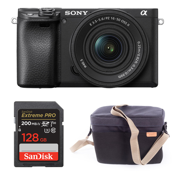 Sony Alpha a6400 + 16-50mm II + SD 128gb + Sony ORIGINAL TORBA