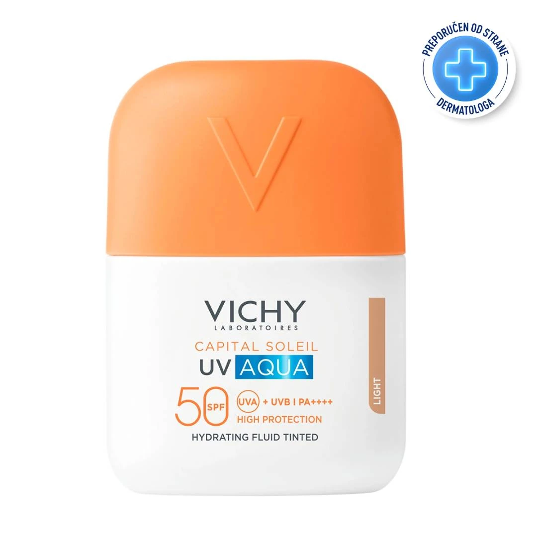 VICHY CAPITAL SOLEIL UV AQUA Tonirani Hidrirajući Fluid u Nijansi LIGHT SPF50 50 mL