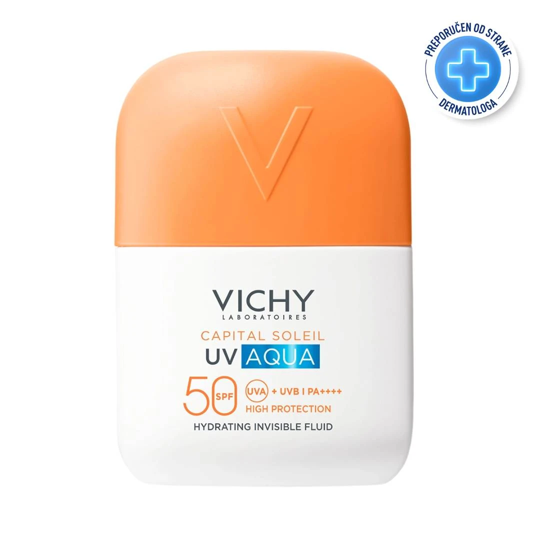 VICHY CAPITAL SOLEIL UV AQUA Nevidljivi Hidrirajući Fluid za Zaštitu od Sunca SPF50 50 mL