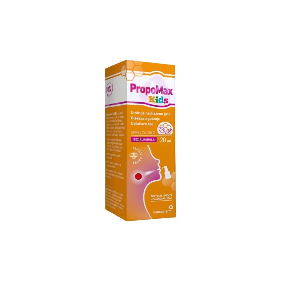 PropoMax KIDS Sprej za Nadraženo i Bolno Grlo 20 mL