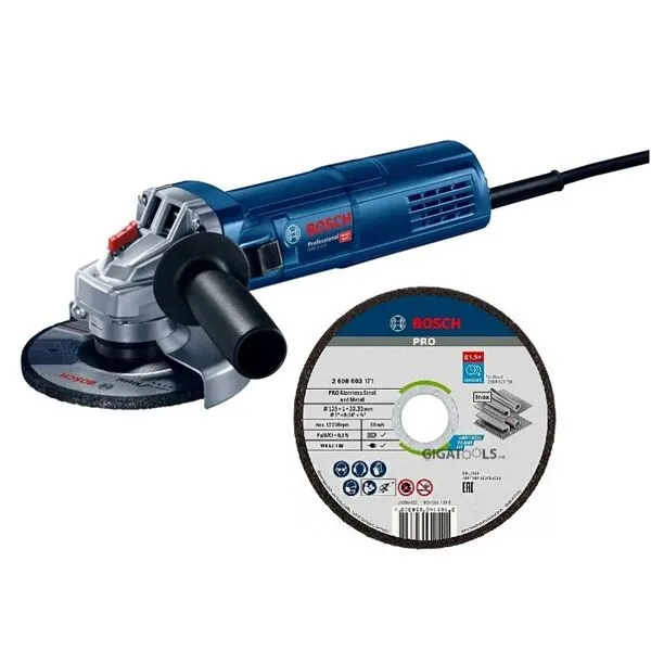 Bosch Set brusilica GWS 9-125 + rezna ploča 125×1 mm inox 400kom (061599767T)