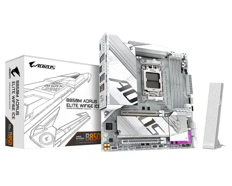 Matična ploča AM5 Gigabyte B850M Aorus Elite WIFI 6 Ice DDR5 DP/MI/M.2