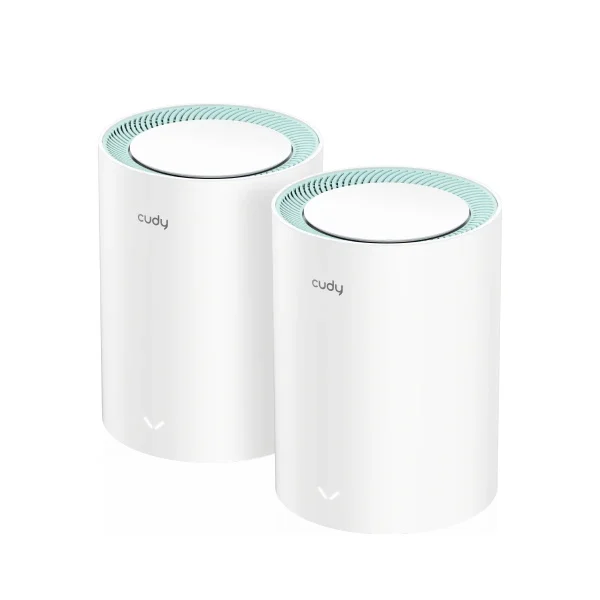 Cudy M1500 2-Pack,AX1500 Gigabit Mesh Wi-Fi 6 System,1201 Mbps + 300 Mbps Wi-Fi