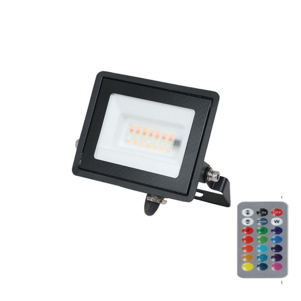 XLED 10W LED reflektor RGB+6500K,IP65,AC220-240V,Ra70,crni