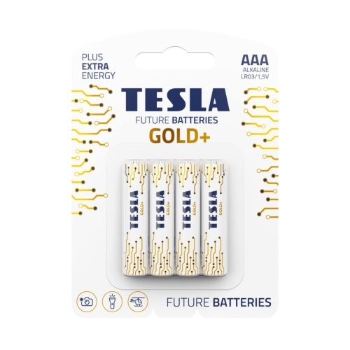 TESLA GOLD + Alkaline baterije AAA 4 kom.