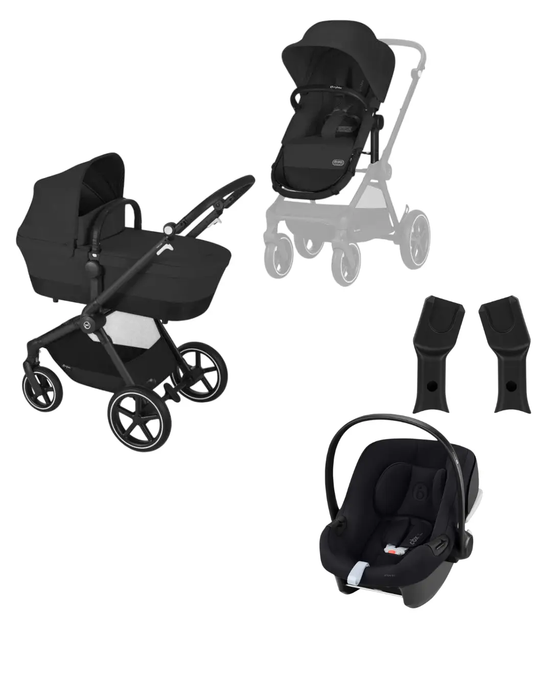 CBX by Cybex Kolica za bebe 3u1 EOS LUX GOLD, Crna